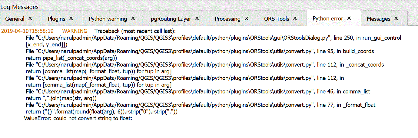 ORS tool API add error - QGIS - openrouteservice