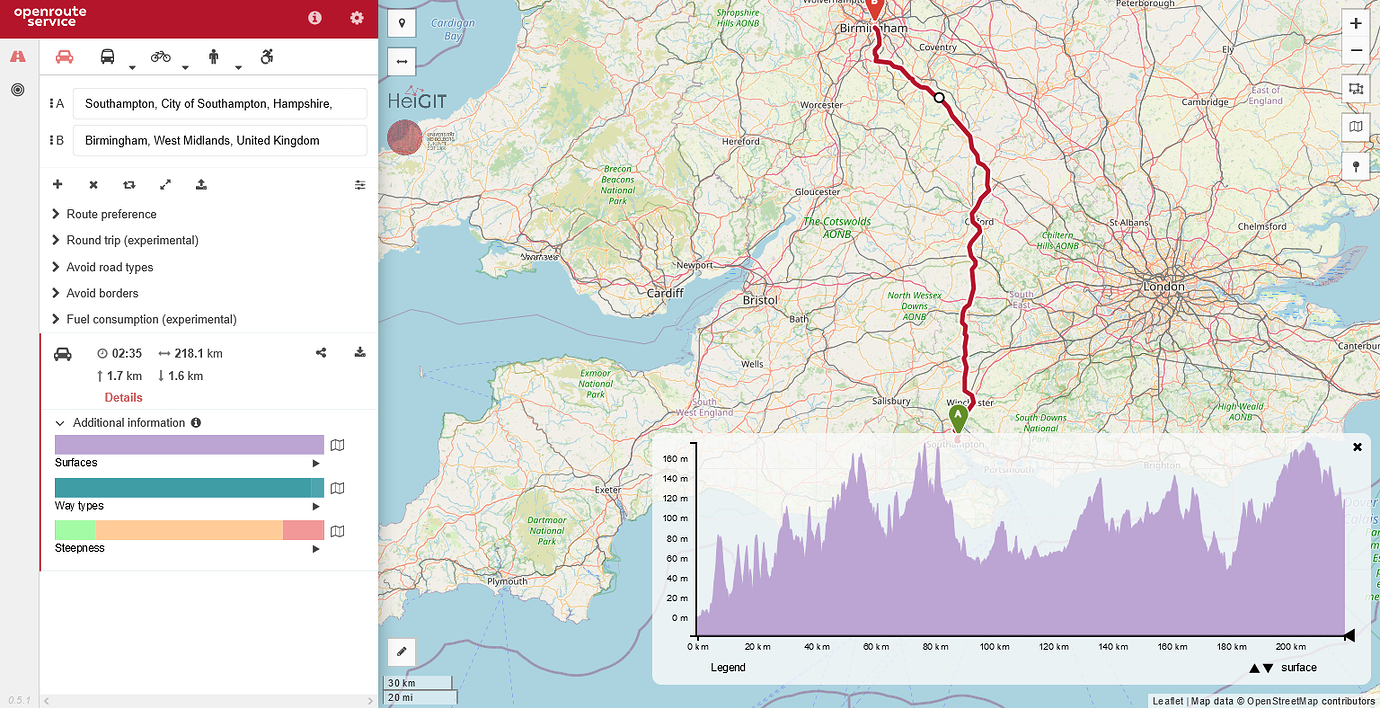 How to export route? - Maps Website - openrouteservice