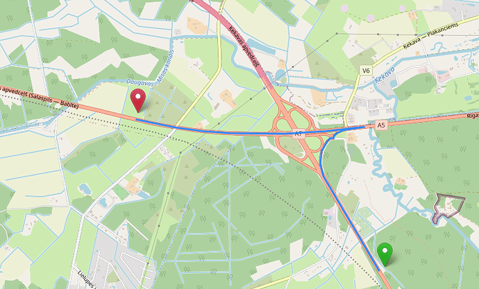 Routes create U-turns instead of using roundabouts/viaducts ...